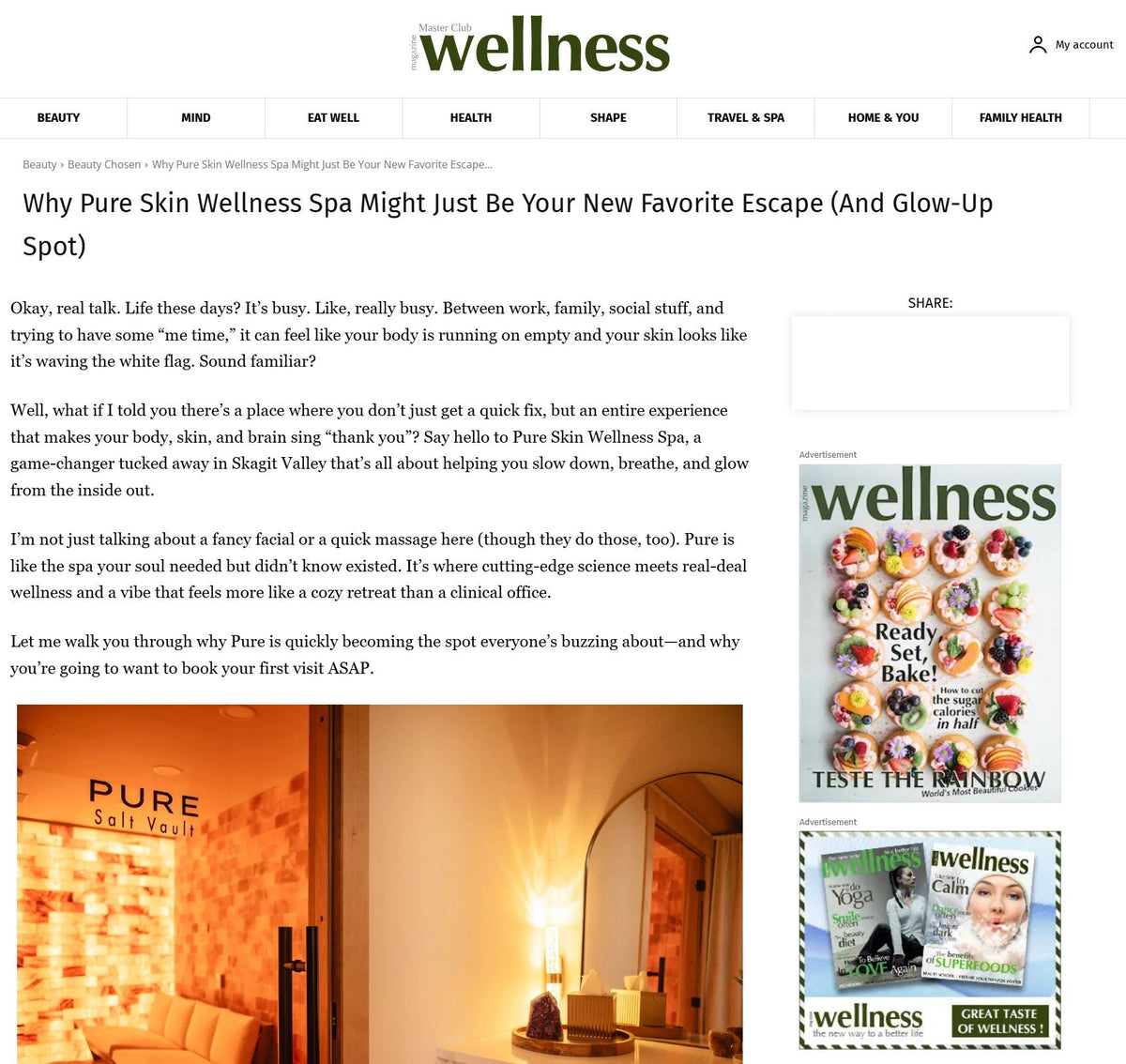 PURE Featured in Wellness Magazine | Pure Skin Wellness Spa